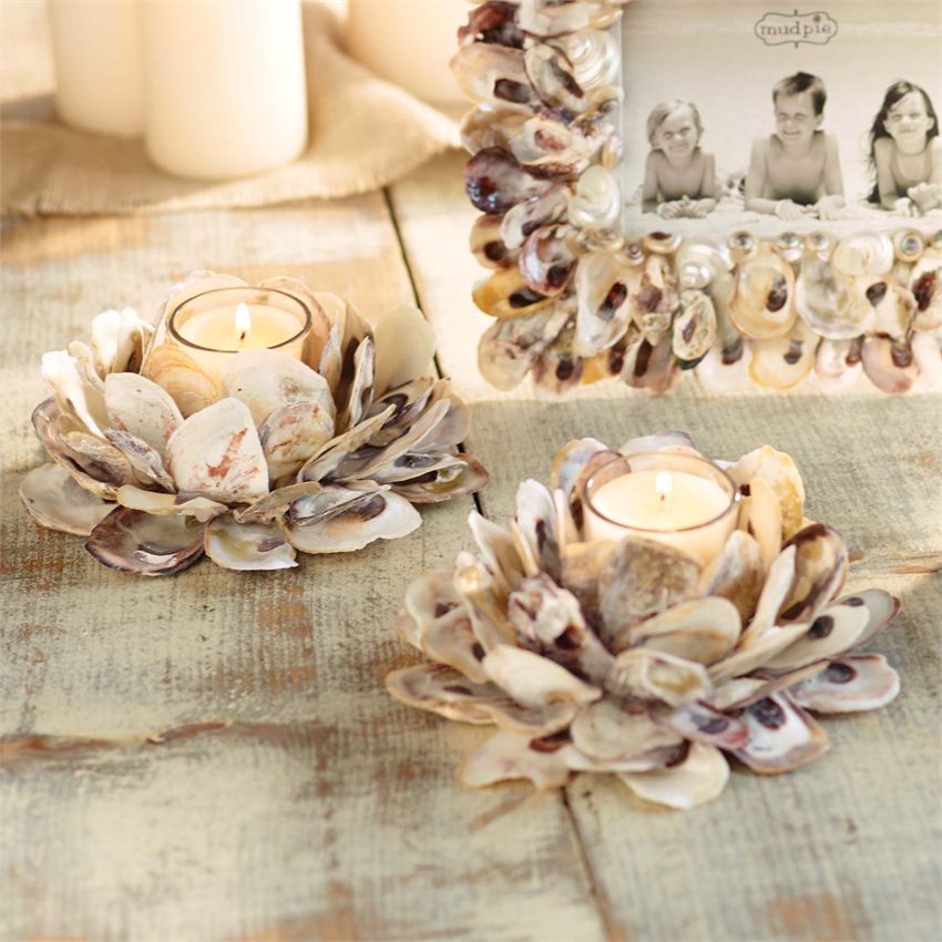 Oyster Shell Votive Holder – E.T. Tobey Company