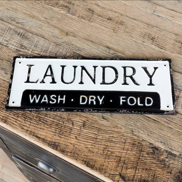 Metal Wash-Dry-Fold Laundry Sign – E.T. Tobey Company
