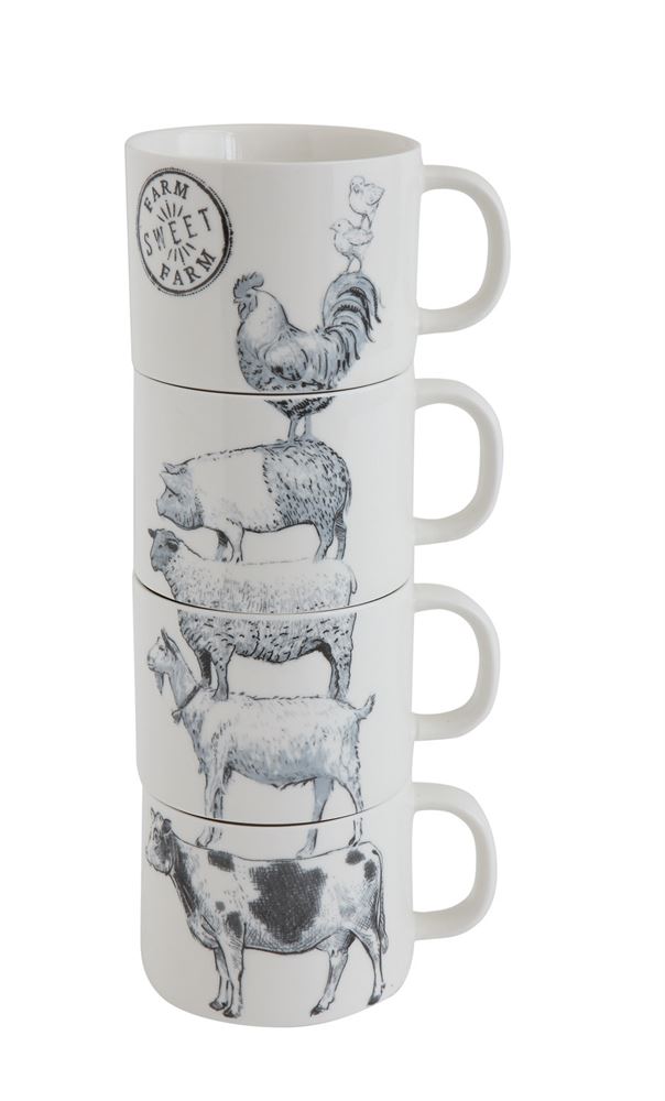 Stacked Mugs w/ Farm Animals – E.T. Tobey Company